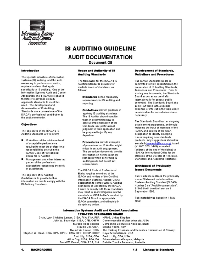 Is Auditing Guideline: Audit Documentation | PDF | Audit | Financial Audit