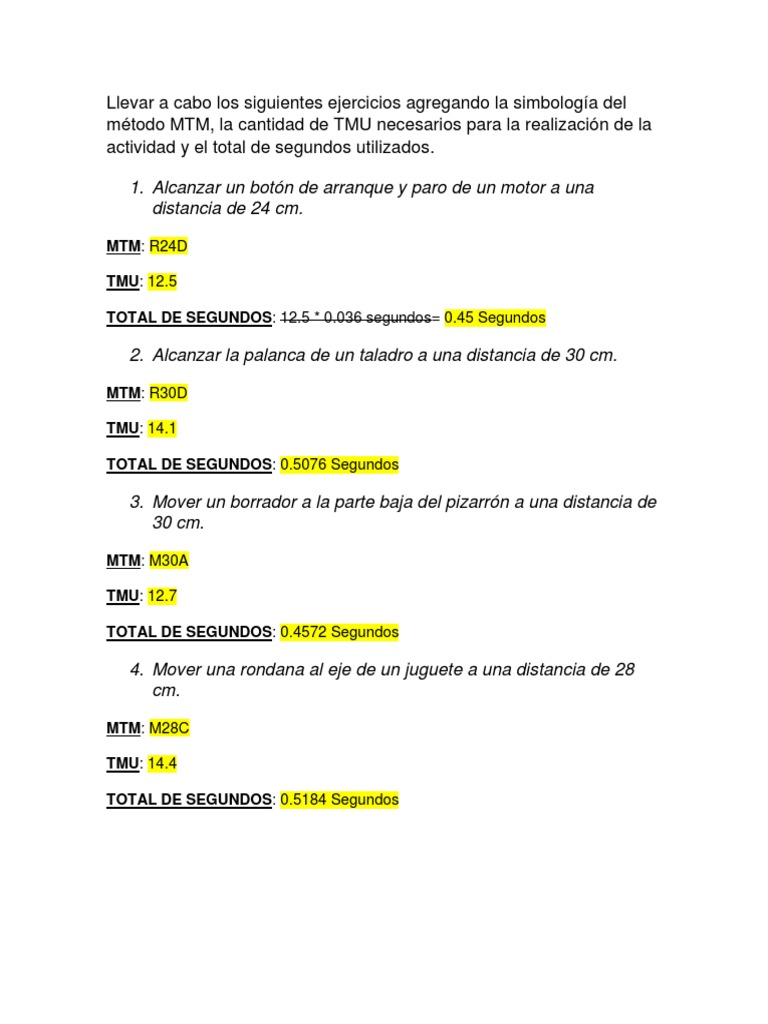 Simbologia MTM | PDF