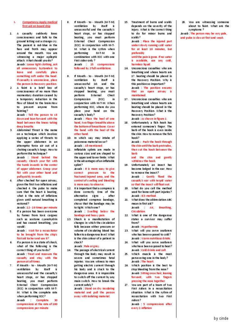 First Aid Procedures Onboard Ships | PDF | First Aid