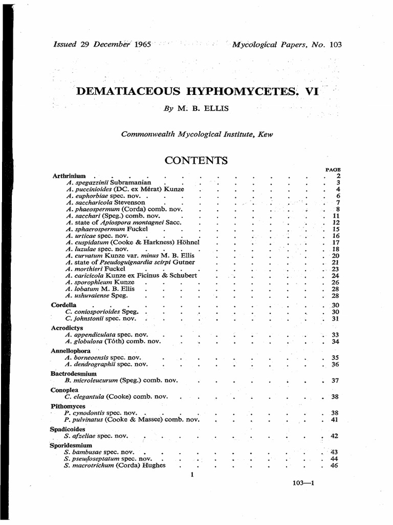 Dematiaceous Hyphomycetes | PDF | Organisms | Plants