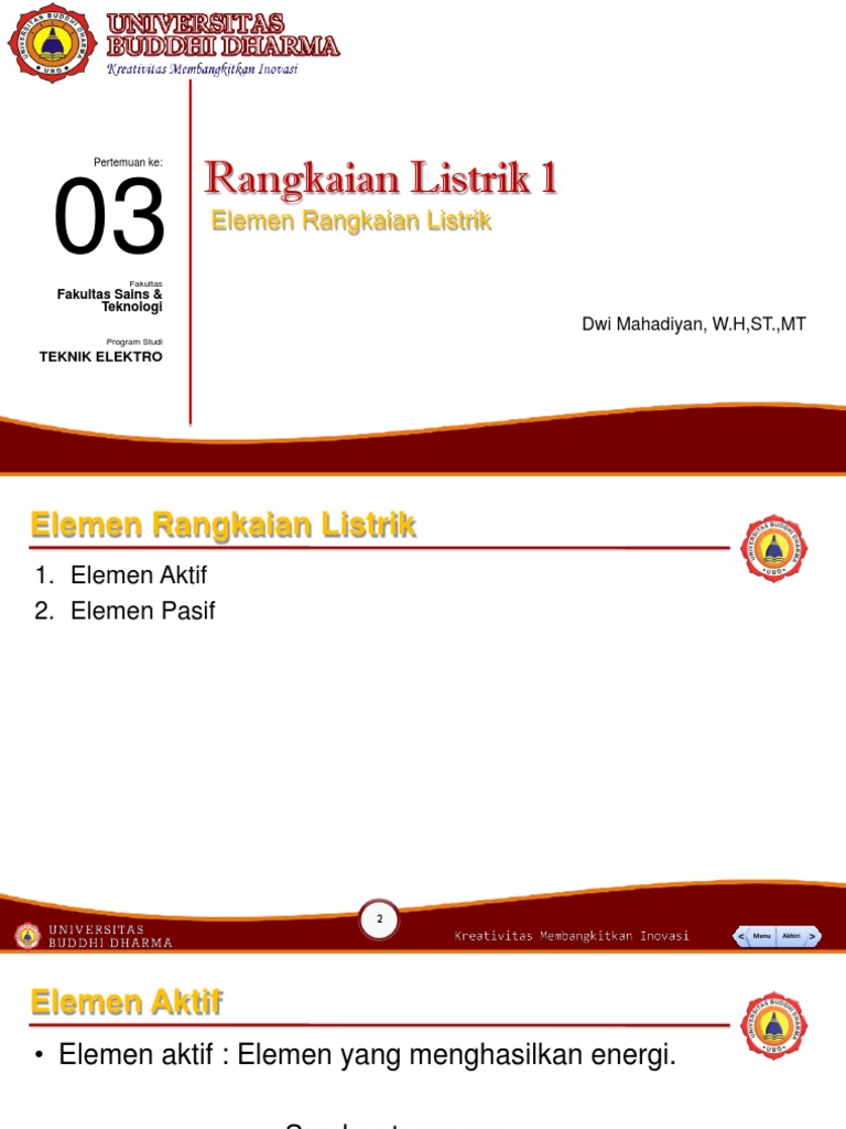 III. Elemen Rangkaian Listrik | PDF