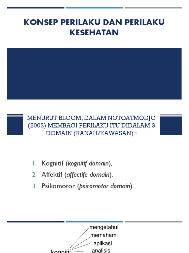 Domain Perilaku Kesehatan Menurut Bloom | PDF