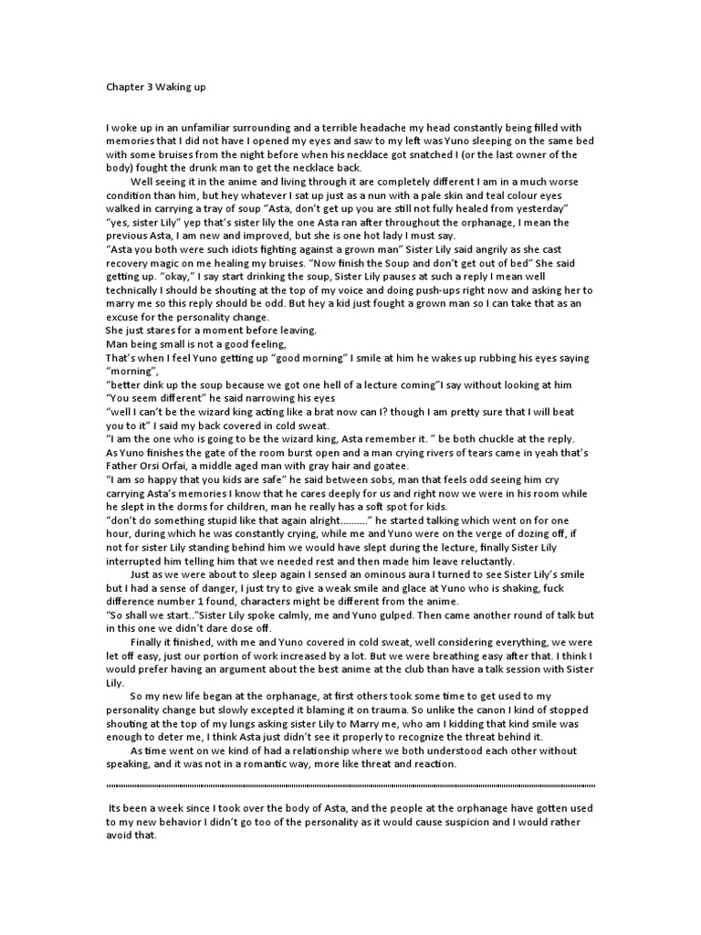 Chapter 3 Waking Up | PDF