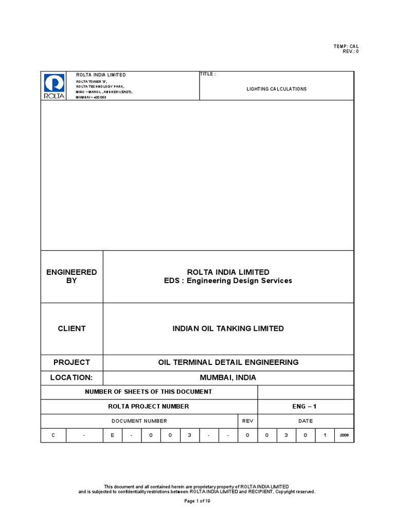 Lighting Calculation | PDF | Lighting | Interior Design