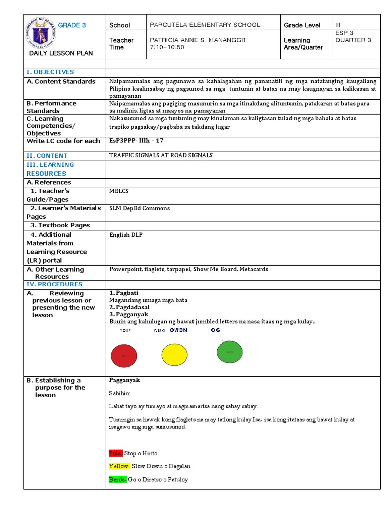 I. Objectives: Grade 3 | PDF
