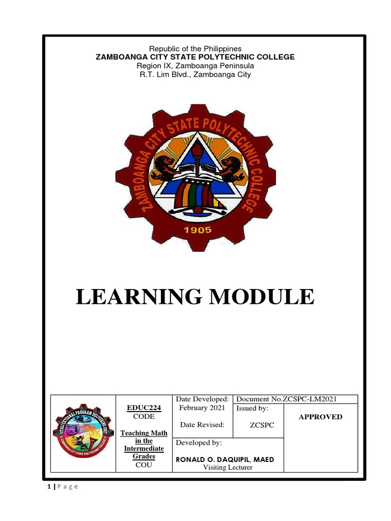 Modules EDUC 224 Teaching Math in The Intermediate Grades | PDF ...