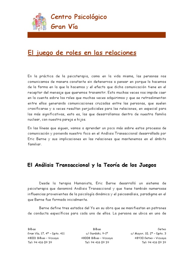 Juego de Roles en Las Parejas | PDF | Psicoterapia | Adultos