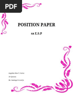 POSITION PAPER in Esp | PDF