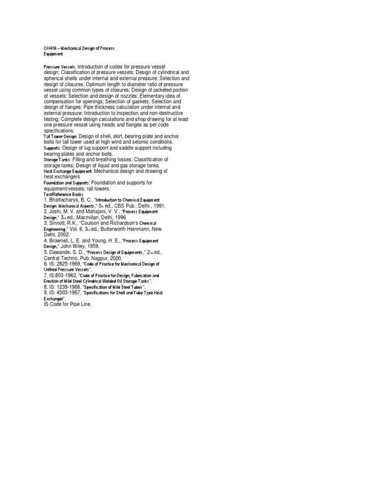 Process Equipment Design Guide | PDF