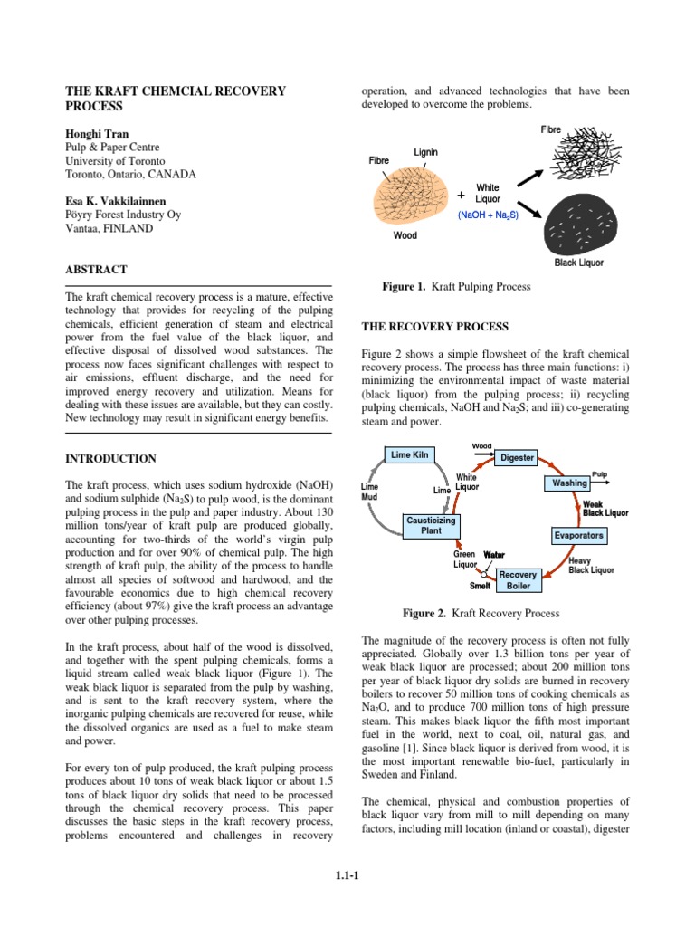 Kraft Chemical Recovery Process | PDF