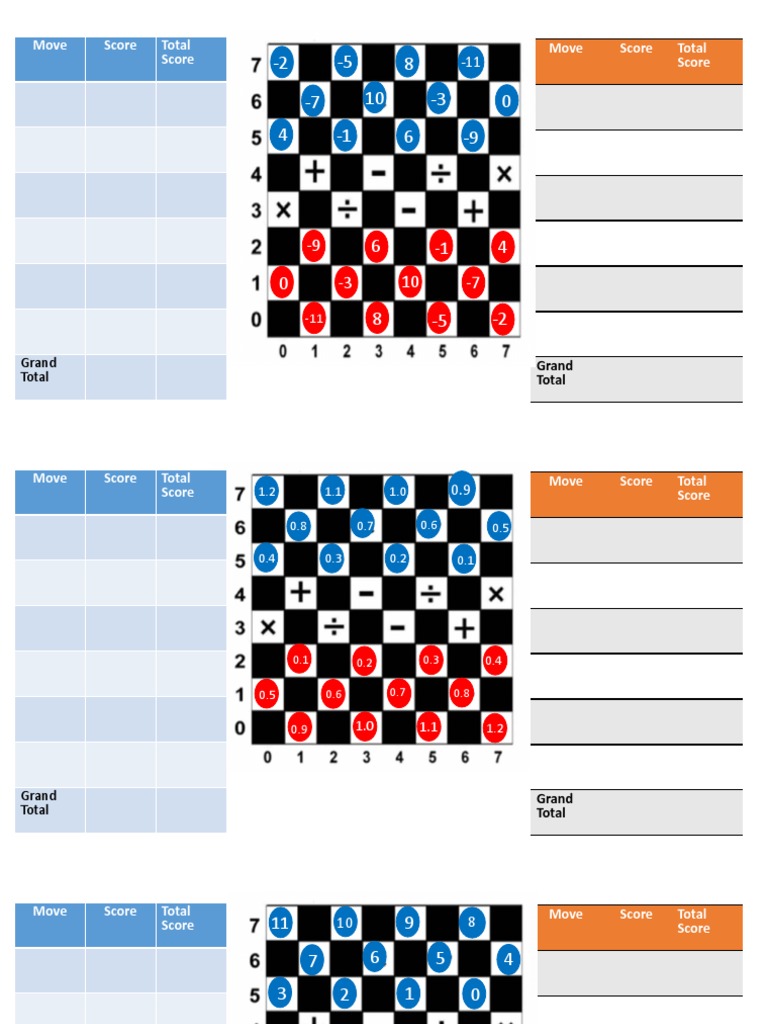 Damath Board - For Output | PDF