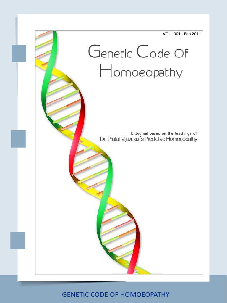 Genetic Code of Homoeopathy 1 | PDF | Homeopathy | Gene