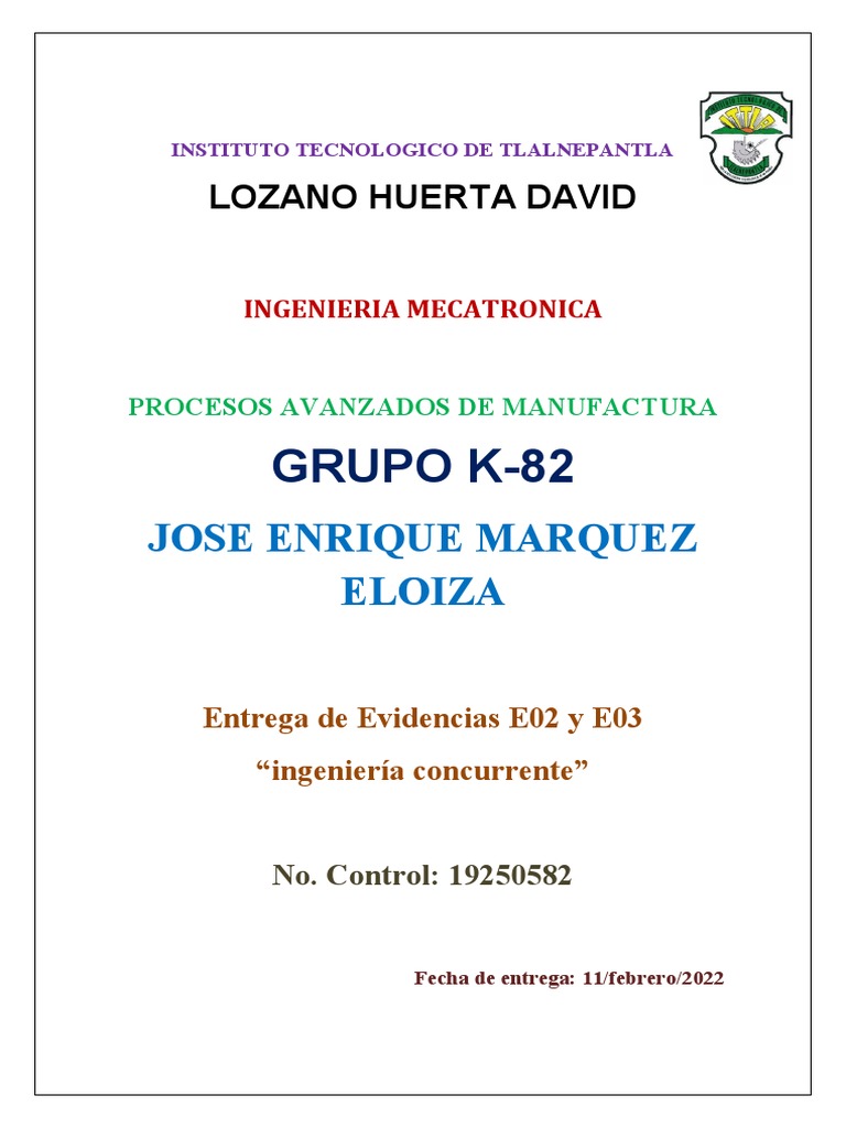 Lozano Huerta David - Evi E02 Y E03 | PDF | Arte | Tecnología