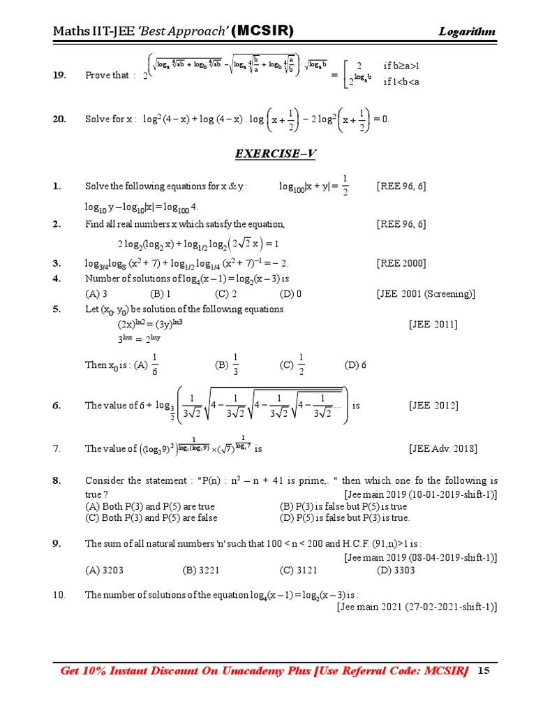PYQ Class 11 | PDF | Trigonometric Functions | Quadratic Equation