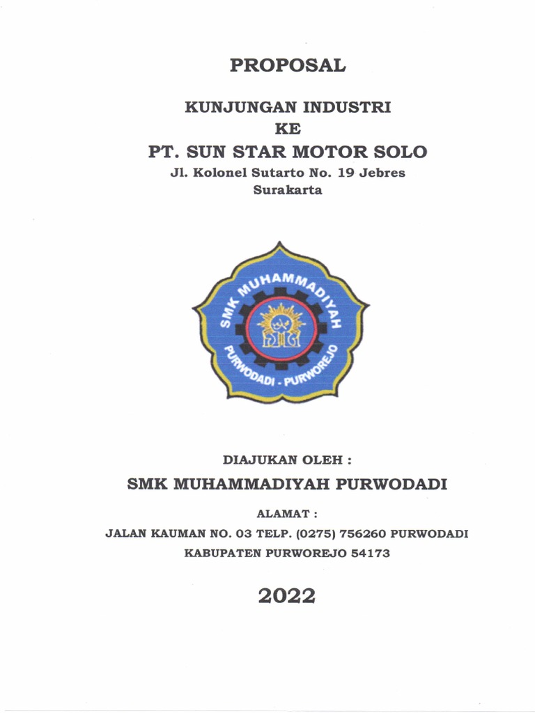 Proposal PT Sun Star Motor | PDF