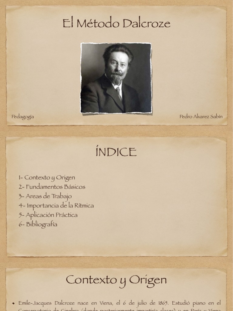Presentación Pedagogía Musical - El Metodo Dalcroze | PDF | Ritmo | Cognición