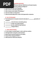 Worksheet On Generation of Computer (Class - 5) | PDF | Mathematics ...