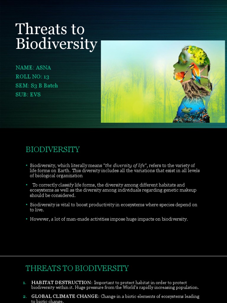 Key Threats to Global Biodiversity | PDF | Habitat Destruction ...