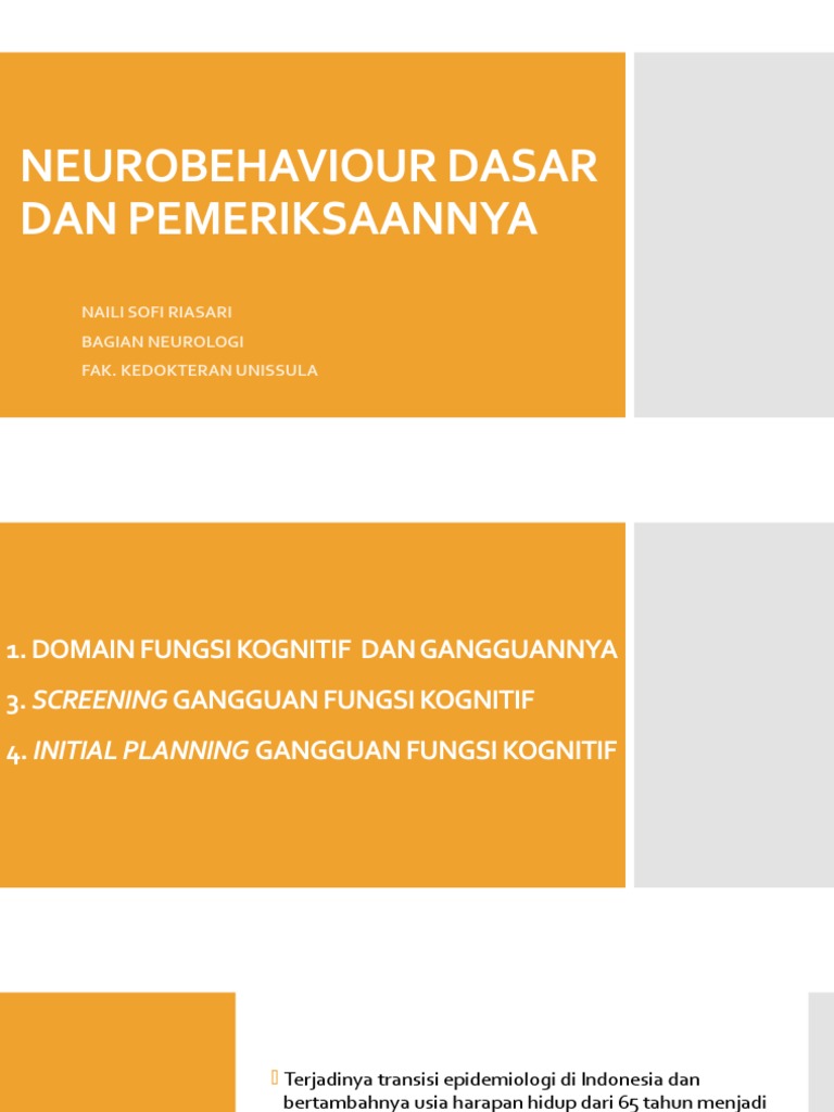 Neurobehaviour Dasar Dan Pemeriksaannya (Siklus Kehidupan) | PDF