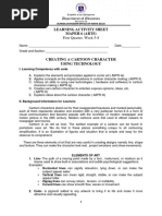 MAPEH - Arts: Quarter 1 - Module 12: Cartoon Character | PDF | Cartoon ...