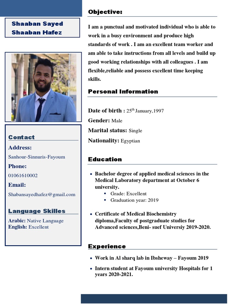 Shaaban Sayed Shaaban Hafez: Objective | PDF | Cognition