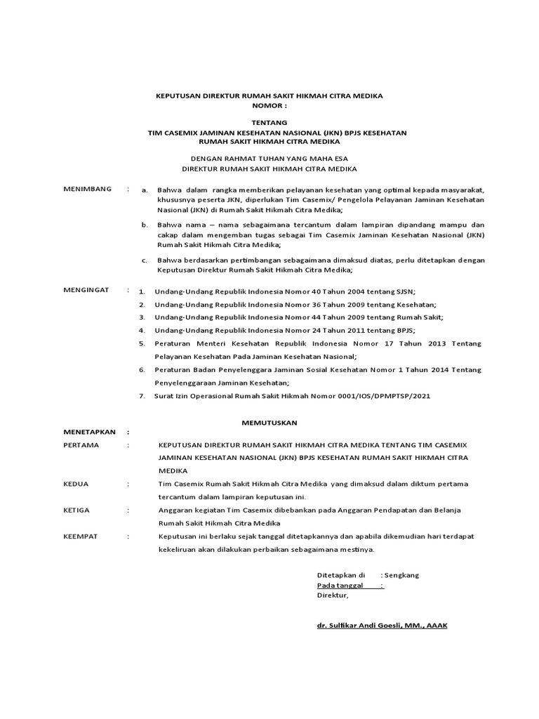 SK Tim Casemix | PDF