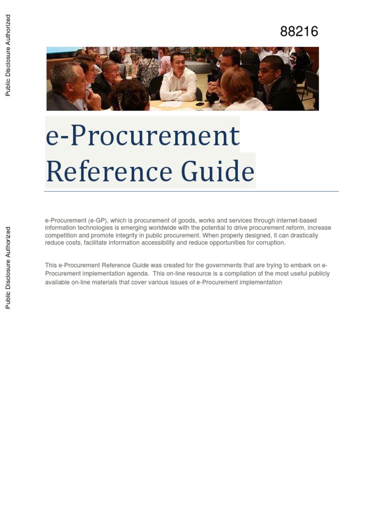 E Procurement Reference Guide | PDF | Procurement | Business