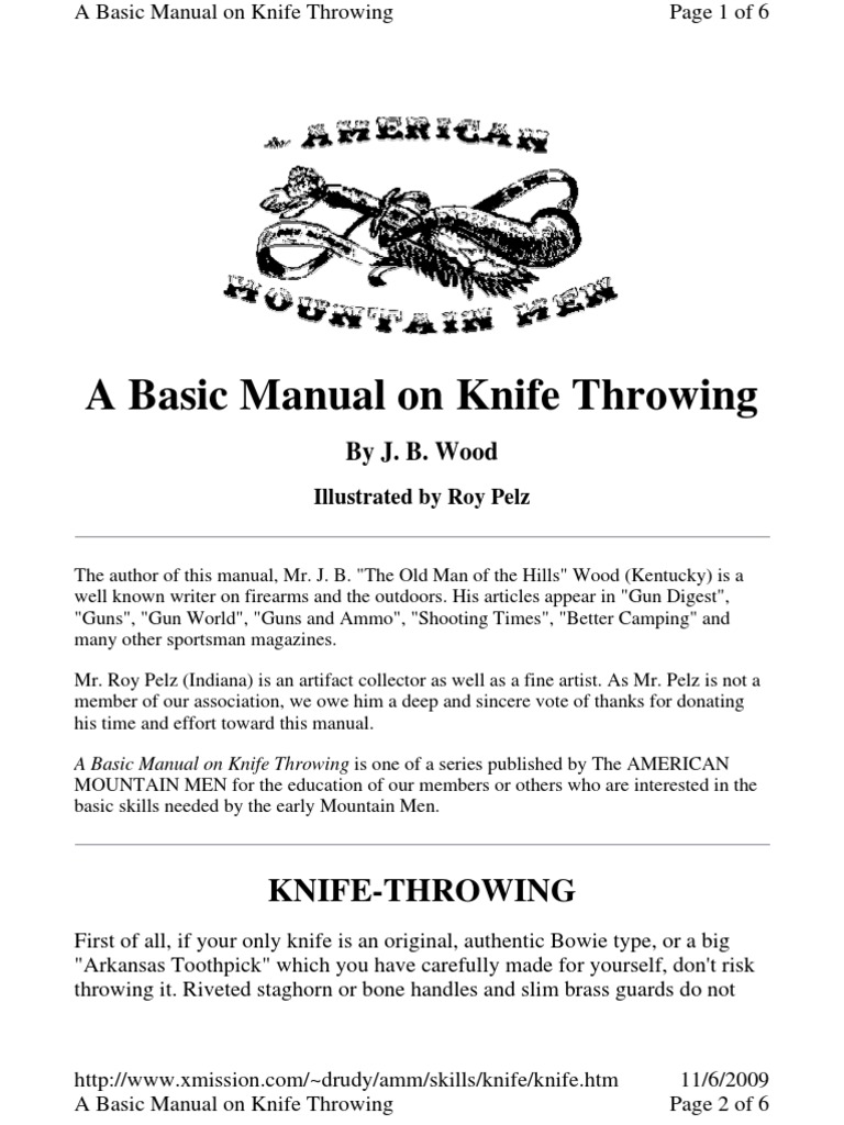 A Basic Manual On Knife Throwing | PDF | Knife | Tools