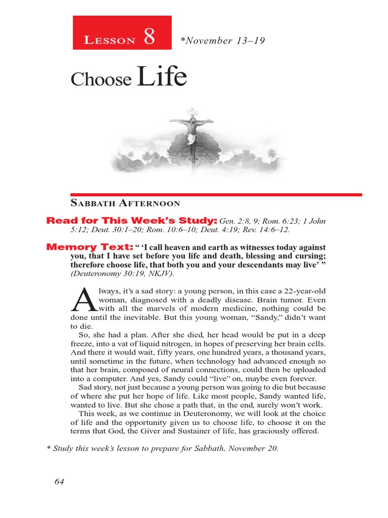 Adult Sda Lesson Study | PDF | Book Of Deuteronomy | God