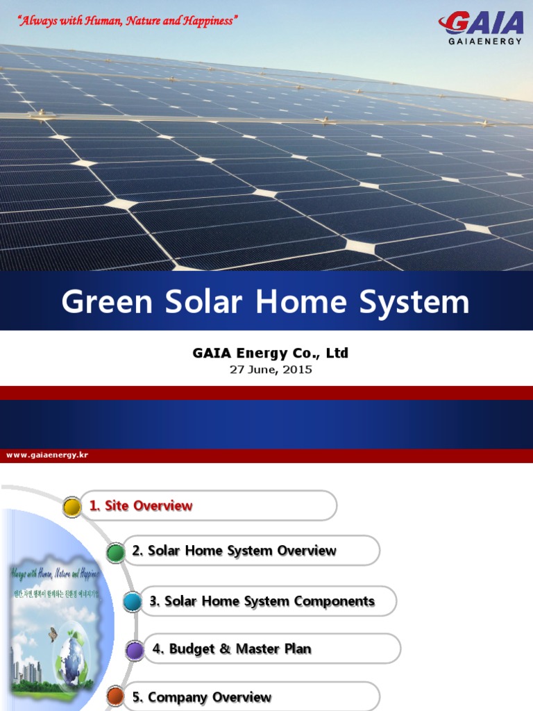 GAIA Green Solar Home System | PDF | Solar Power | Photovoltaics