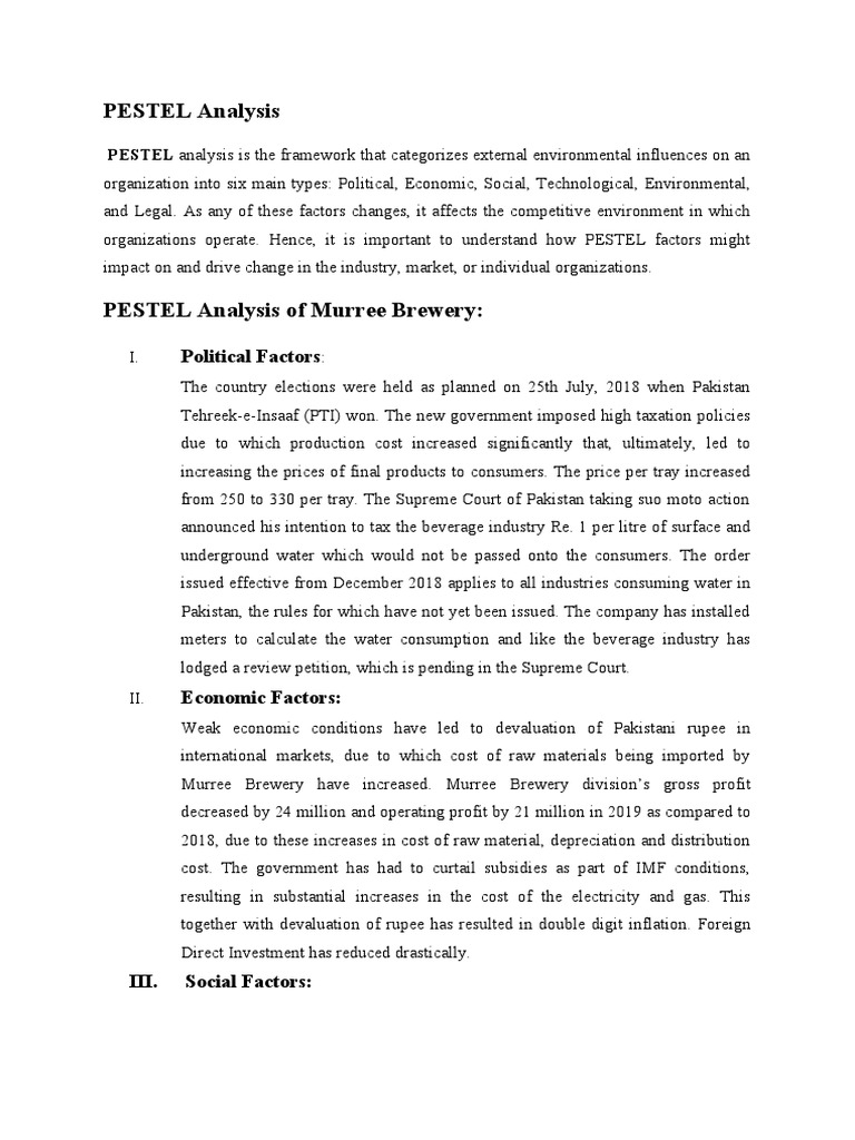 PESTEL Analysis | PDF | Taxes | Profit (Economics)