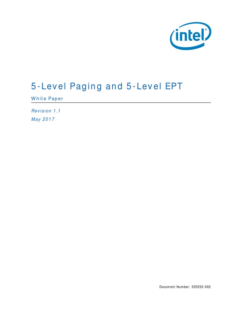 5-Level Paging and 5-Level EPT - Intel - Revision 1.1 (May, 2017) | PDF ...