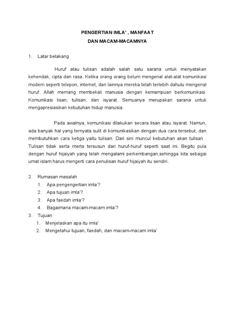 Materi Imla | PDF
