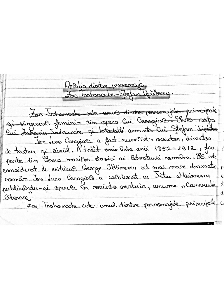 Relatia Zoe Trahanache-Stefan Tipatescu | PDF