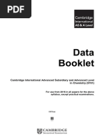 A Level Chemistry Data Booklet | PDF