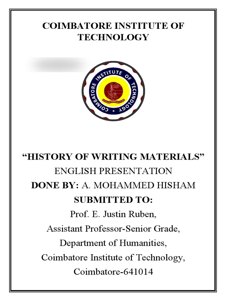 History of Writing Material | PDF