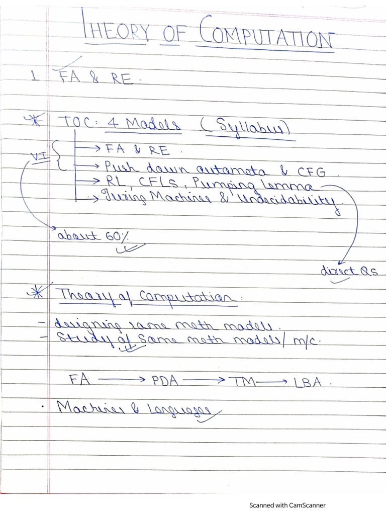 TOC Main Notes | PDF