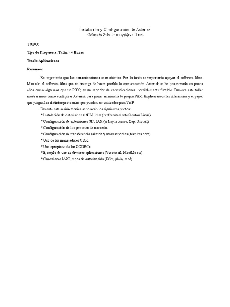 Manual Asterisk | PDF