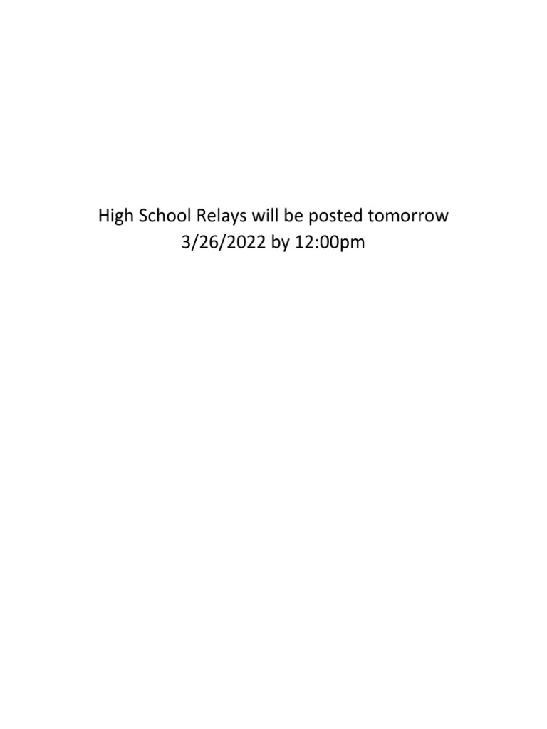 2022 Pepsi Florida Relays Events List | PDF