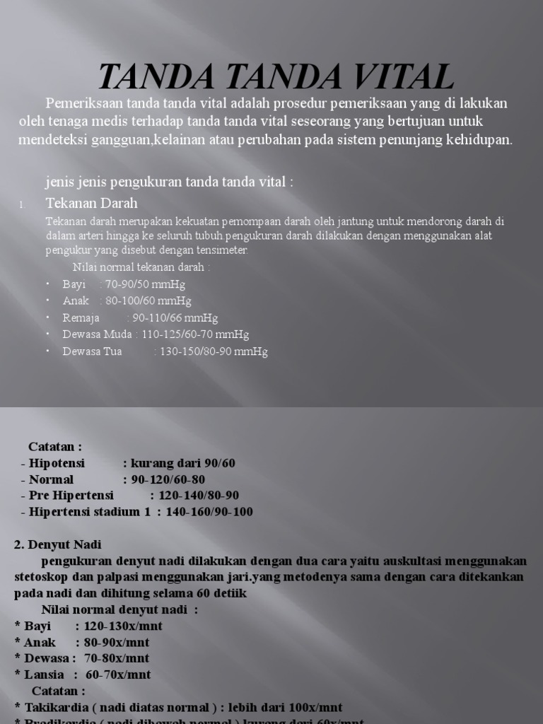 Tanda Tanda Vital | PDF