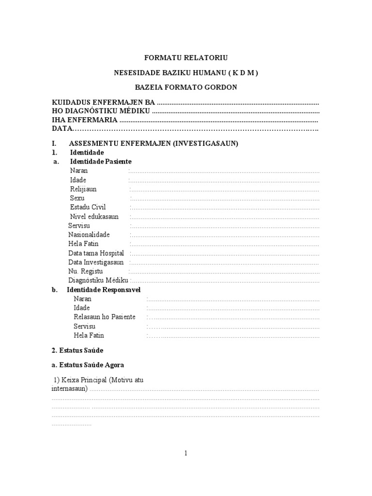 Formatu Relatoriu Tetun | PDF