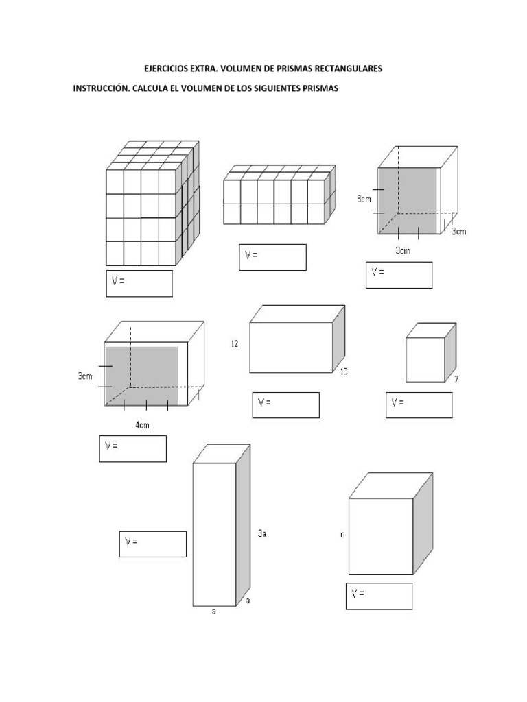 Aprende Con Estos Ejercicios A Calcular El Volumen De Un Prisma ...