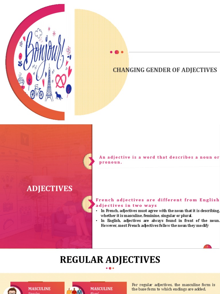 French Changing Gender Adjective | PDF | Grammatical Gender ...