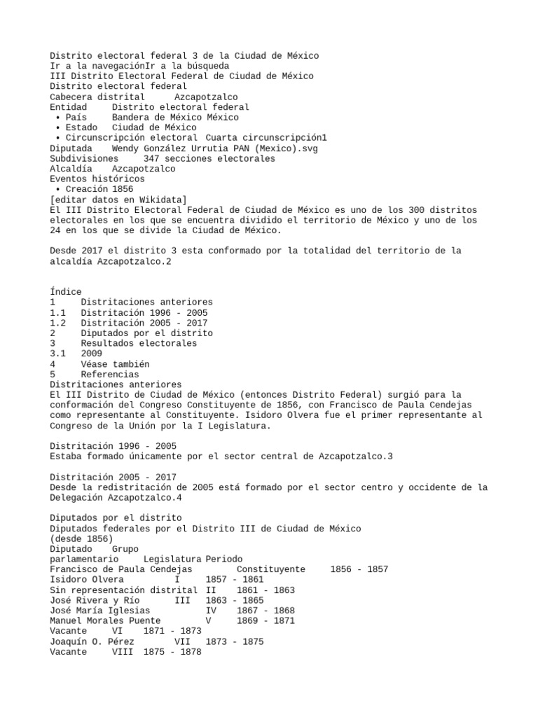 Distrito Electoral Federal 3 de La Ciudad de México | PDF | México ...