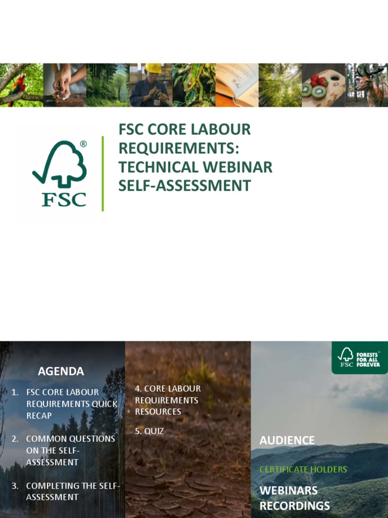 FSC Core Labour Requirements: Technical Webinar Self-Assessment | PDF | Employment | Labour Law