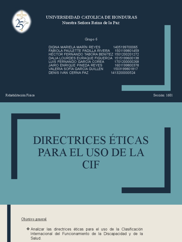 Directrices Éticas para El Uso de La Cif | PDF | Información | Invalidez