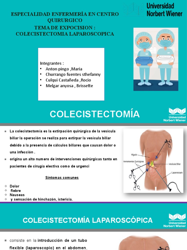Expo Colecistectomia Laparoscopica | PDF | Vesícula biliar | Medicina ...