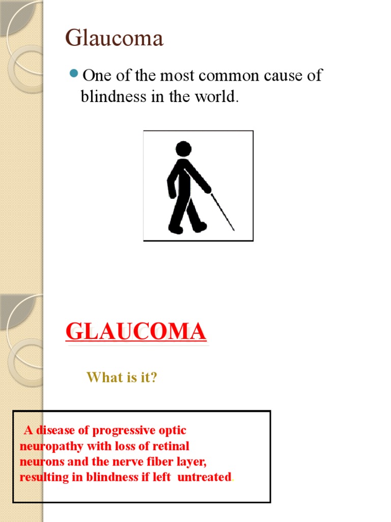 Glaucoma PPT For Final Year | PDF | Glaucoma | Vision