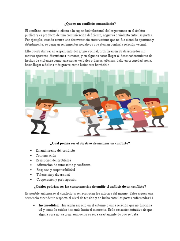 Que Es Un Conflicto Comunitario | PDF | Conflicto (proceso) | Deforestación