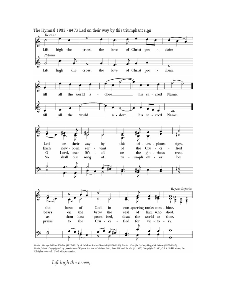 Lift High the Cross: A Hymn Celebrating Victory Through Christ's ...